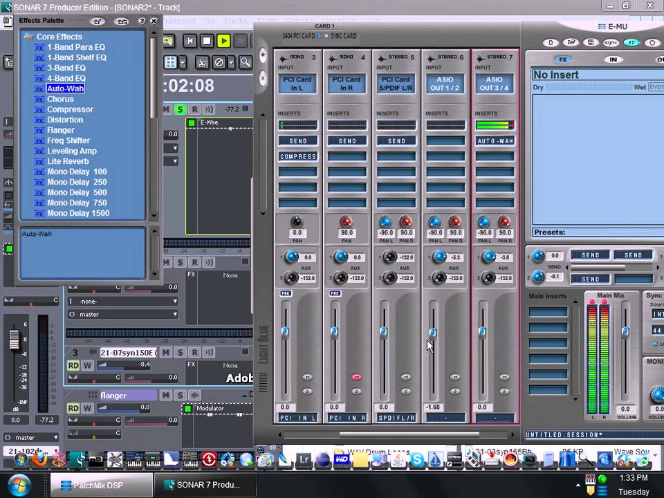 emu patchmix effects using E-Wire in cakewalk sonar - YouTube