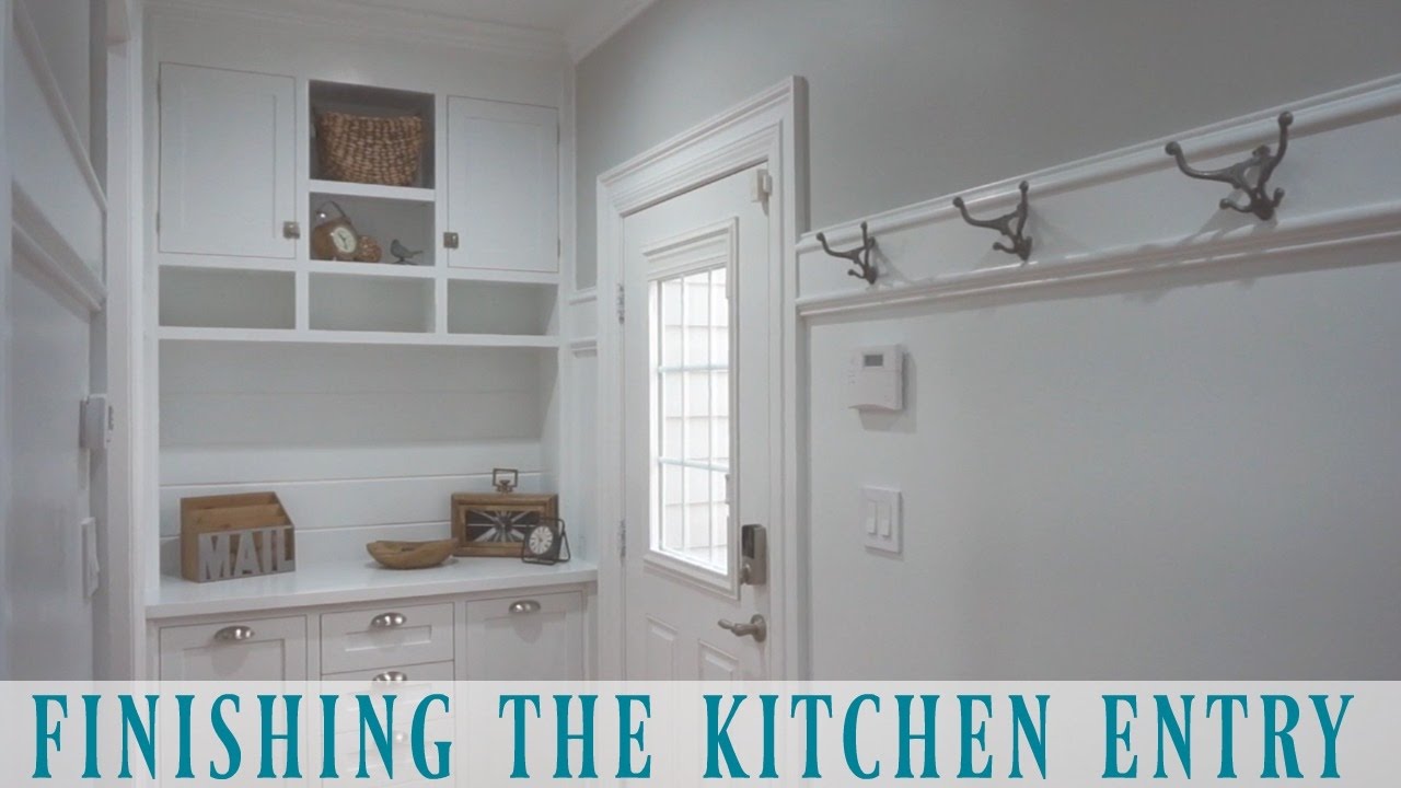 Finishing the Kitchen Entry with Crown Moulding - YouTube