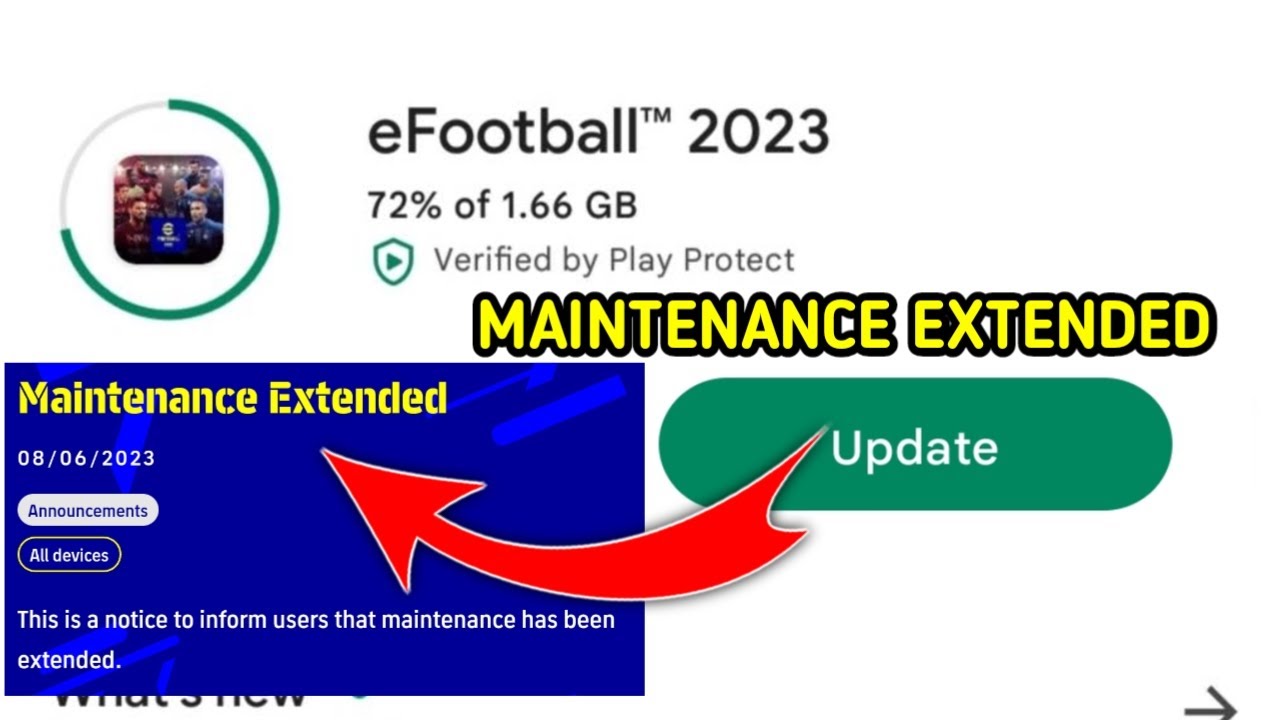 Maintenance Extended In eFootball 2023 Mobile | Official Maintenance ...