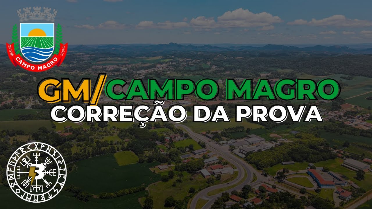 GUARDA MUNICIPAL CAMPO MAGRO-PR | CORREÇÃO DA PROVA - YouTube