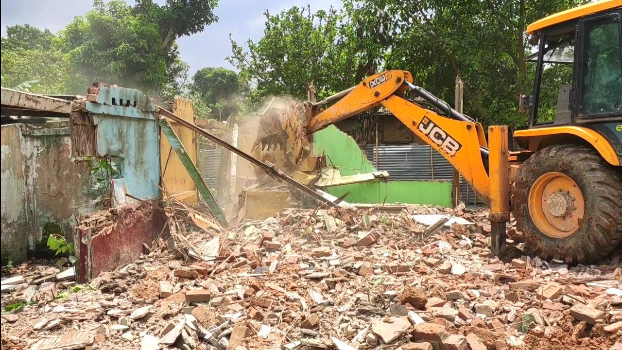 JCB demolition | old house | jcb working | jcb video - YouTube