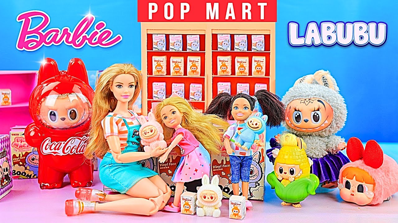 Barbie Doll Family! Mini Labubu Toy Shopping - YouTube
