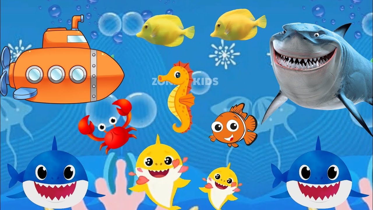 Baby Shark video for toddlers | Ocean seaworld Nursery rhymes kids song ...