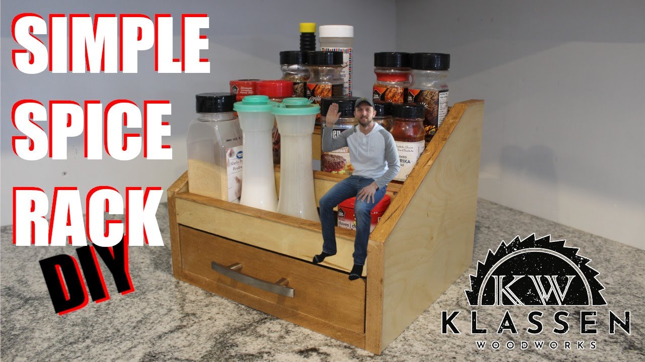 DIY | Simple Spice Rack with Drawer - YouTube