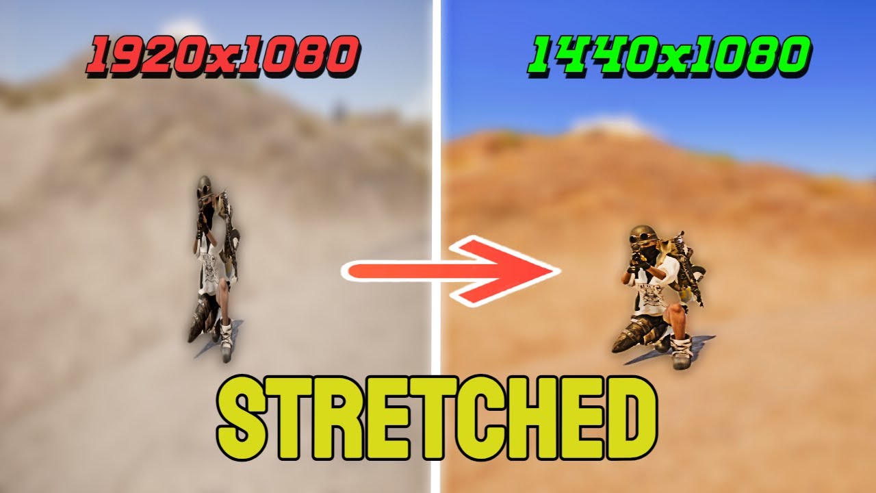 How to Set Up Stretched Resolution (1440x1080) in PUBG - YouTube