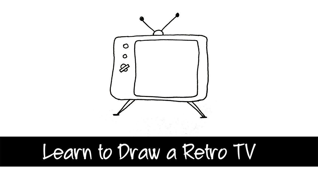 Learn to Draw a Retro TV in this follow along drawing video - YouTube