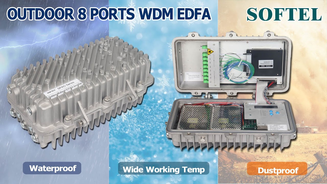 SOFTEL 1550nm Outdoor EDFA 8/16 Ports with WDM | 8-Way Field Fiber ...