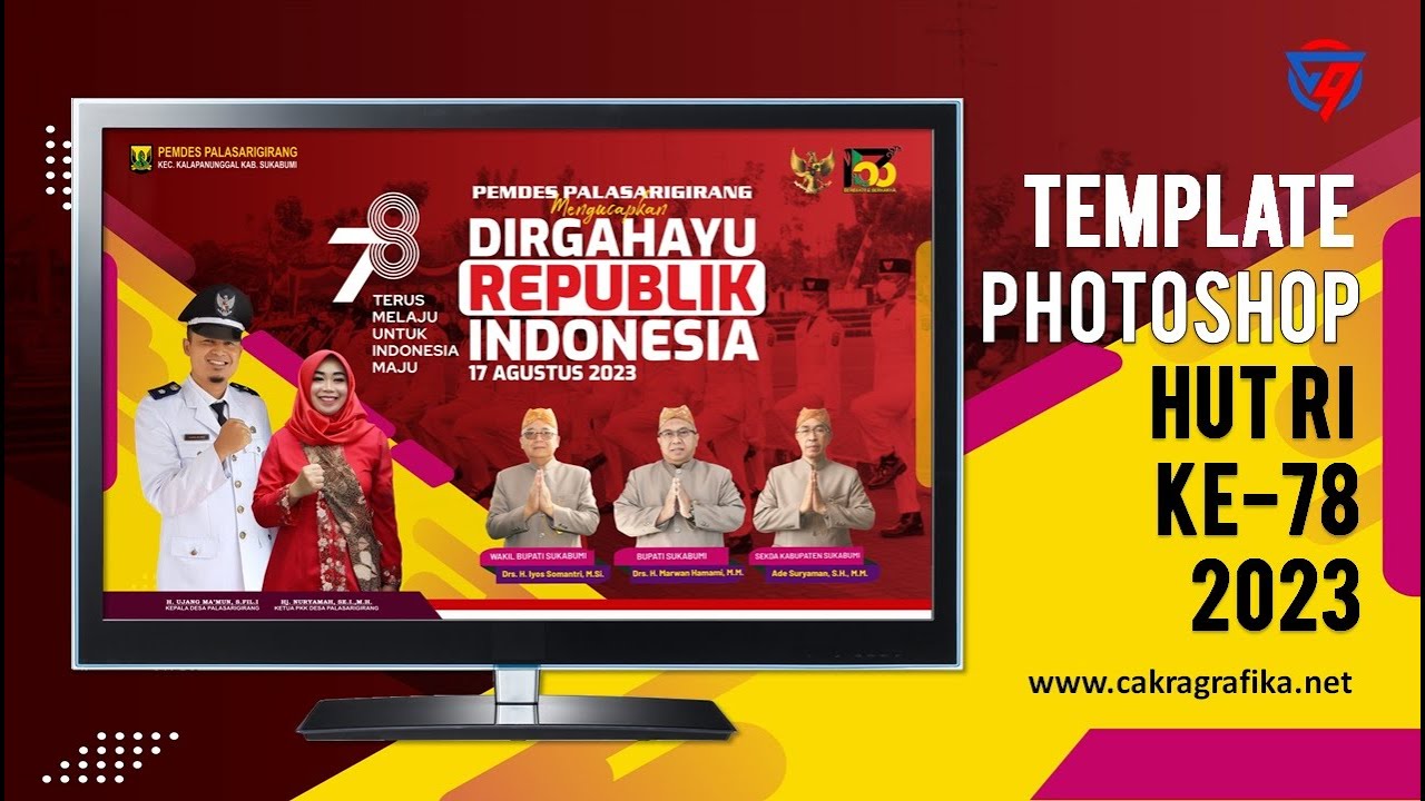 Template Banner HUT RI Ke 78 Photoshop - YouTube