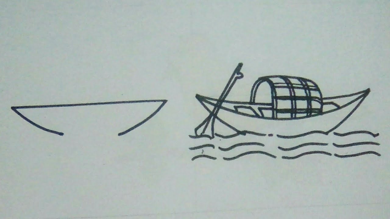 boat drawing | boat drawing easy |নৌকা আঁকার নিয়ম | নৌকা আঁকা - YouTube