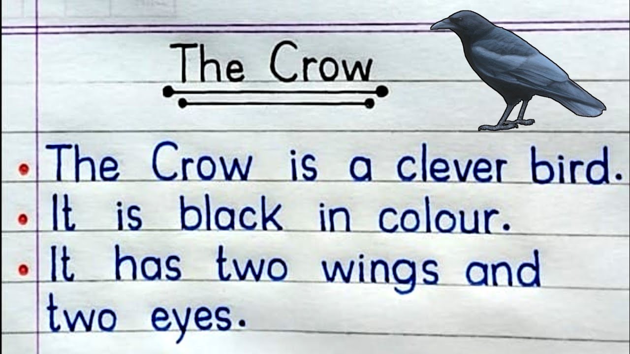 10 lines on the Crow || The crow 10 lines Essay || The Crow Essay in ...