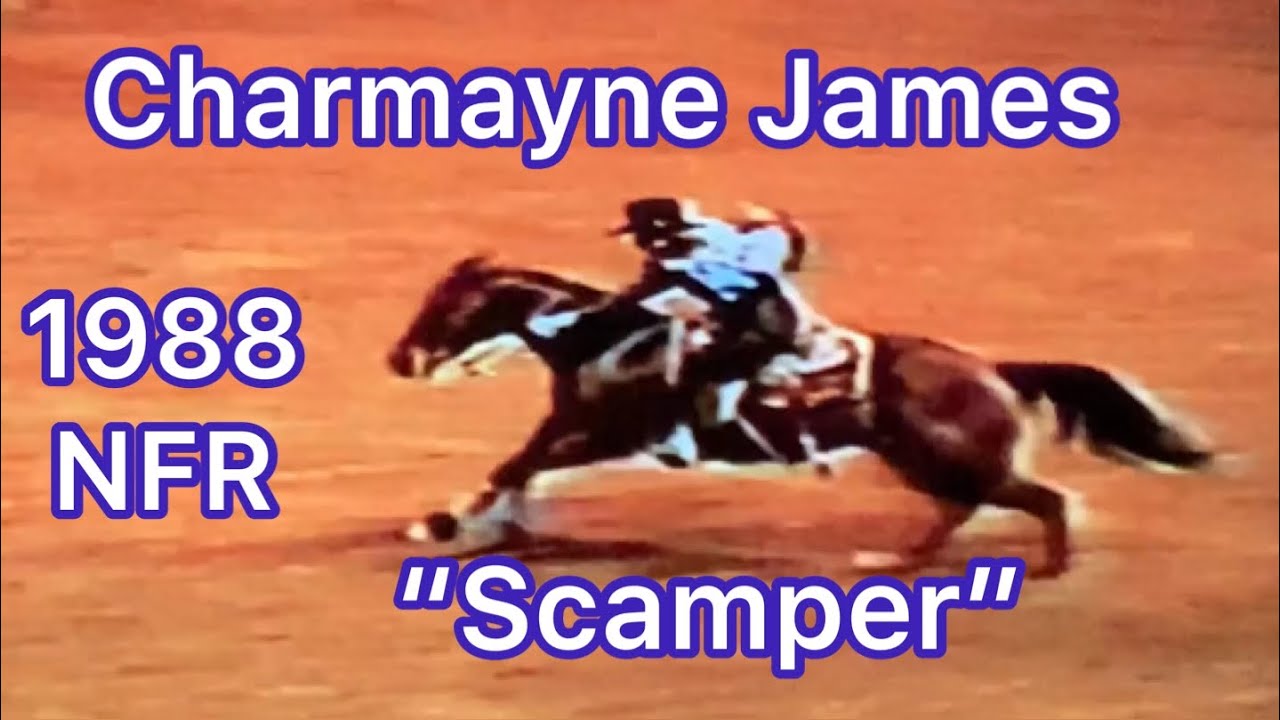 Charmayne James & "Scamper" 1988 NFR Barrel Racing - YouTube