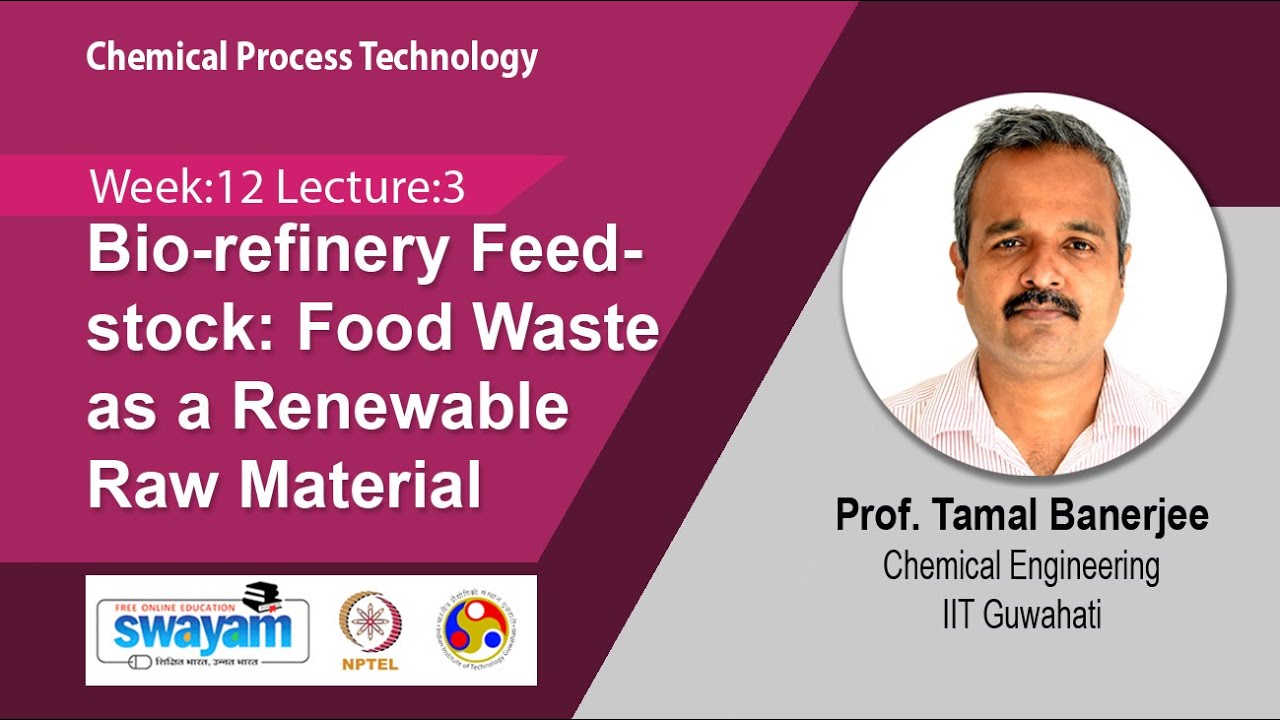 Lec 43: Bio-refinery Feedstock: Food Waste as a Renewable Raw Material ...