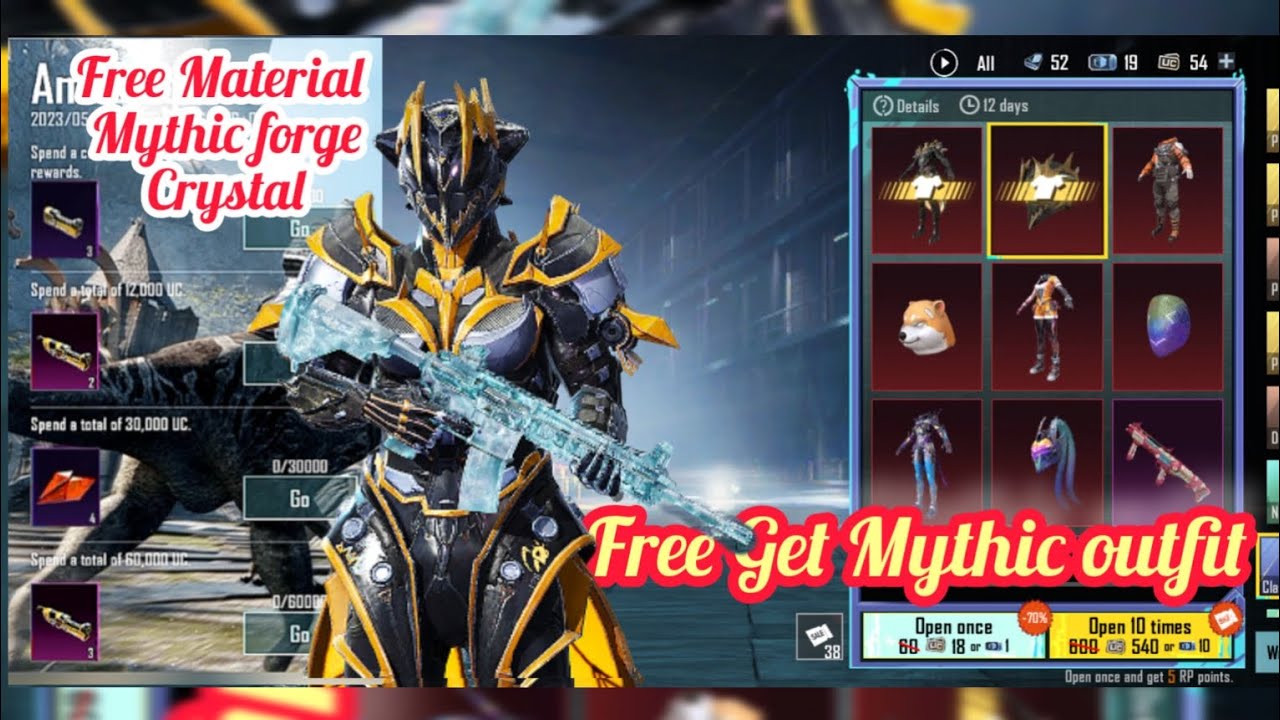 GET FREE NEW MYTHIC OUTFIT | FREE MATERIAL MYTHIC FORGE CRYSTAL - YouTube