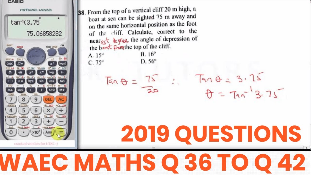 wassce maths 2020.WAEC maths past questions and answers on mathematics ...