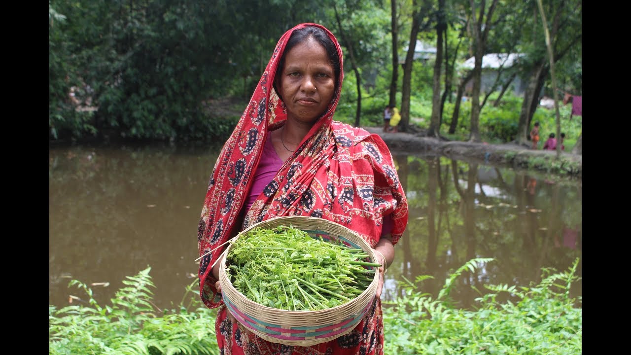 Village Food | Dheki shak chingri mach recipe | Grandmother recipes-116 ...