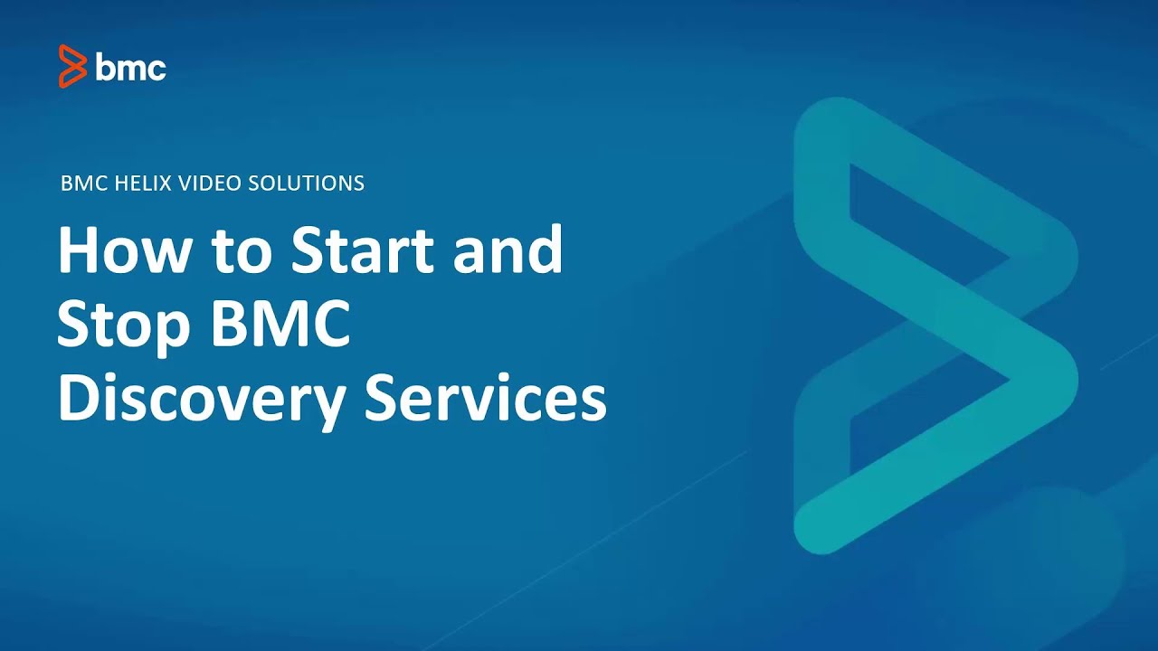 BMC Discovery: How to Start and Stop BMC Discovery Services - YouTube