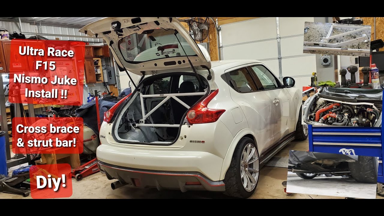 How to Install a Ultra Race Rear X brace and Front Strut Bar on a Nismo ...