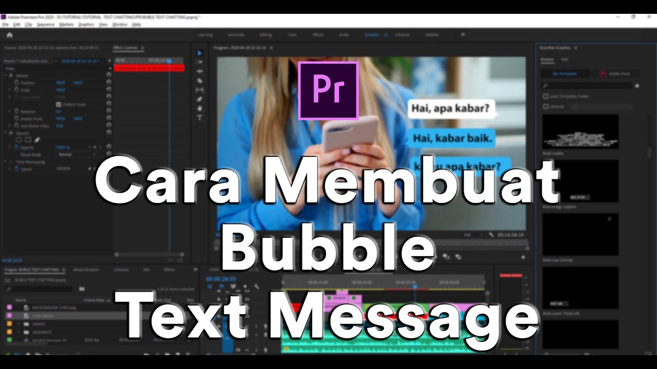 Tutorial Cara Membuat Bubble Text Message (Chatting) di Adobe Premiere ...