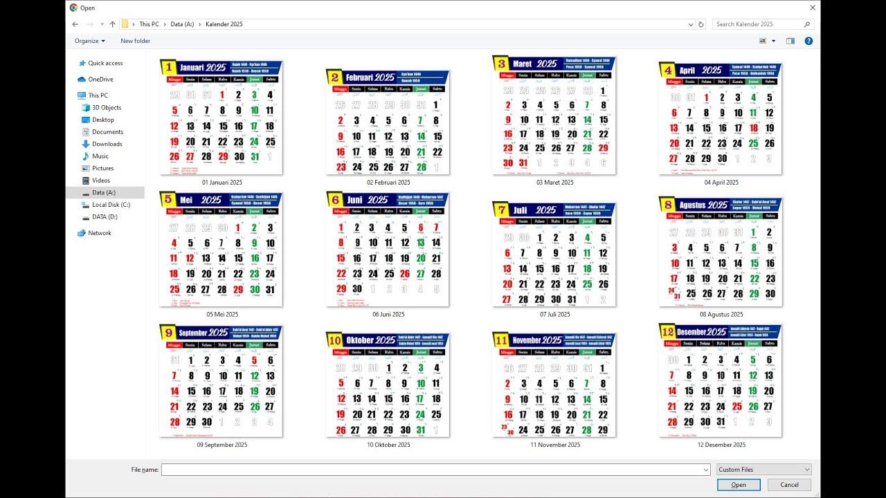 Download Desain Kalender 2025 Lengkap: Masehi, Hijriyah, & Jawa (CDR ...