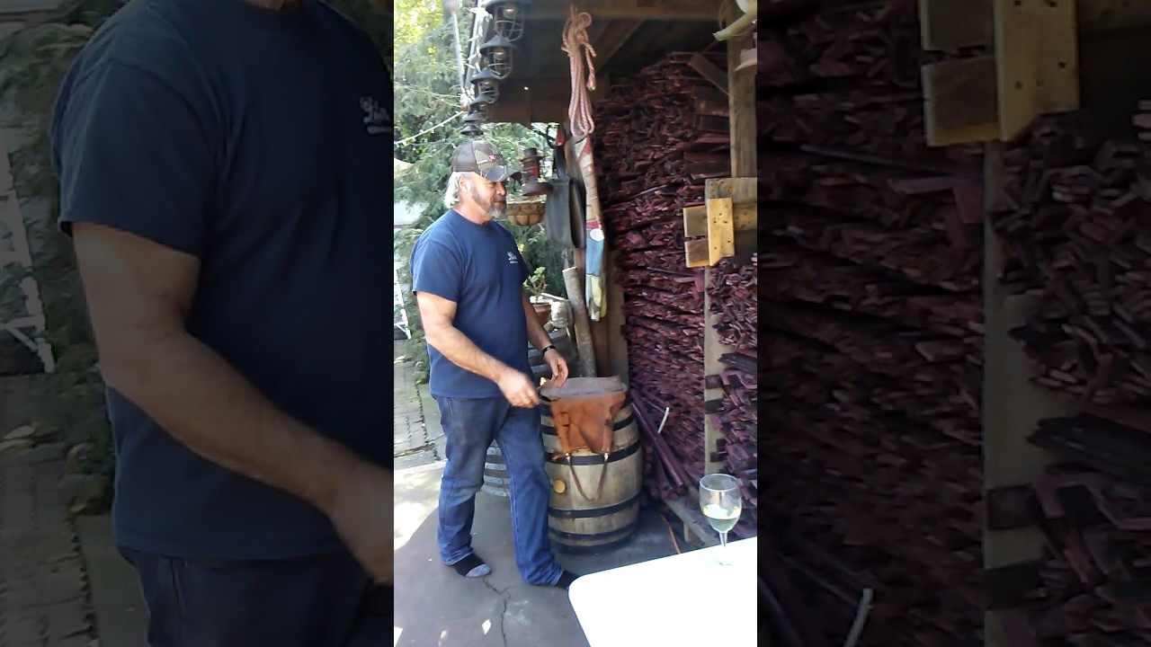 How to crack Oak Barrel inserts so they fit in the fireplace - YouTube