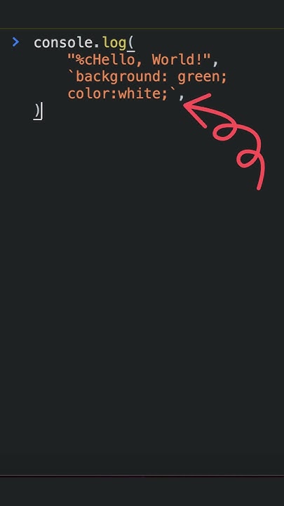 Change your console logs to this! #javascript #progaming #shortvideo #shorts - YouTube