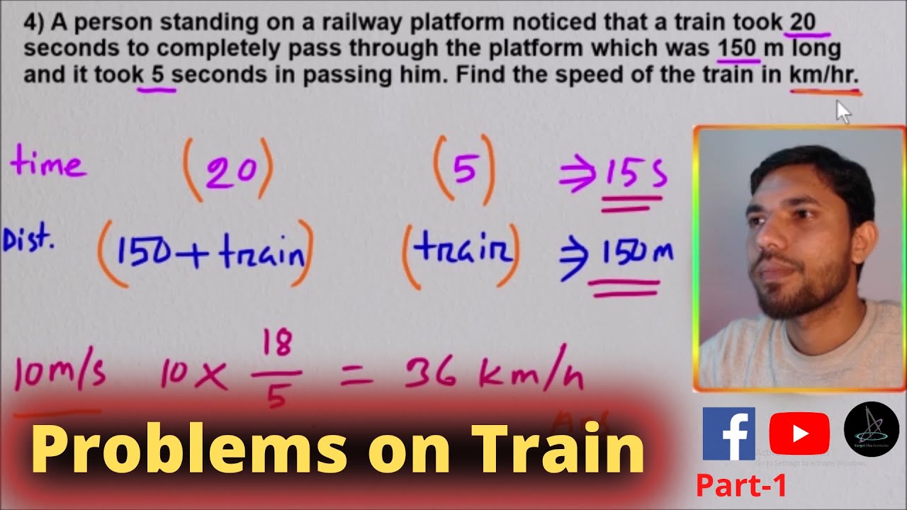 Problems on Train, Part-1 (Basic Concept) for Bank, BCS or any other ...