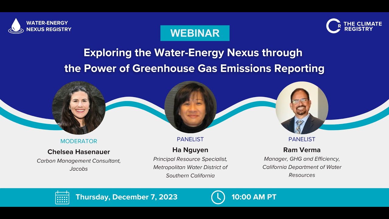 Webinar: Exploring the Water-Energy Nexus Through the Power of ...