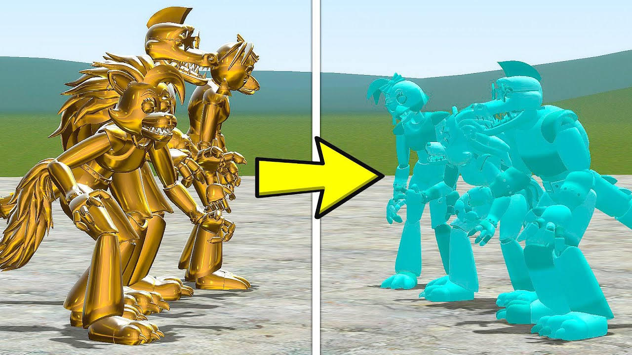 😱CREEPYPASTA GOLD FNAF vs ALL DIAMOND FNAF SB | gmod realism animation ...