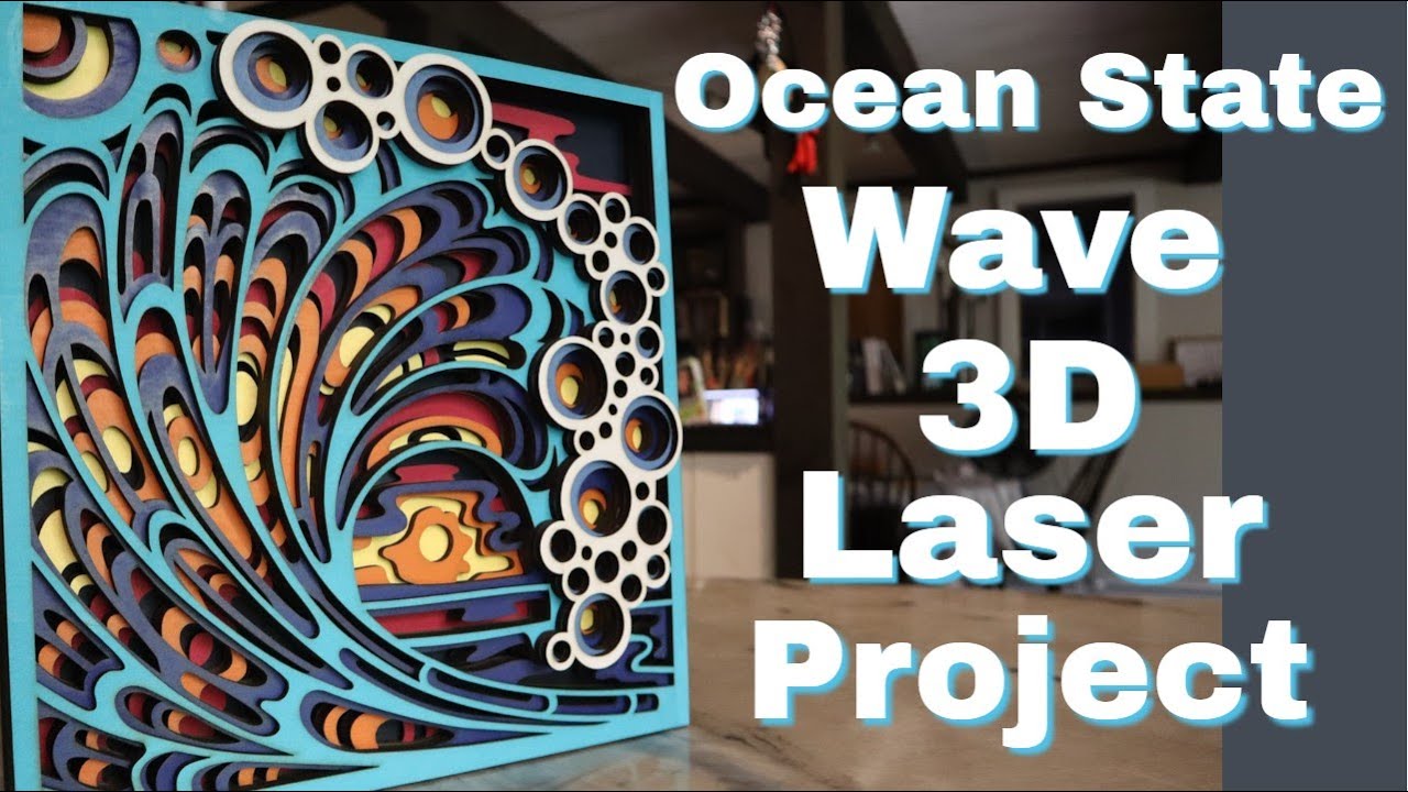 Ocean State Wave 🌊 Laser Cut Woodworking Project 🌊 Creality Falcon2 ...