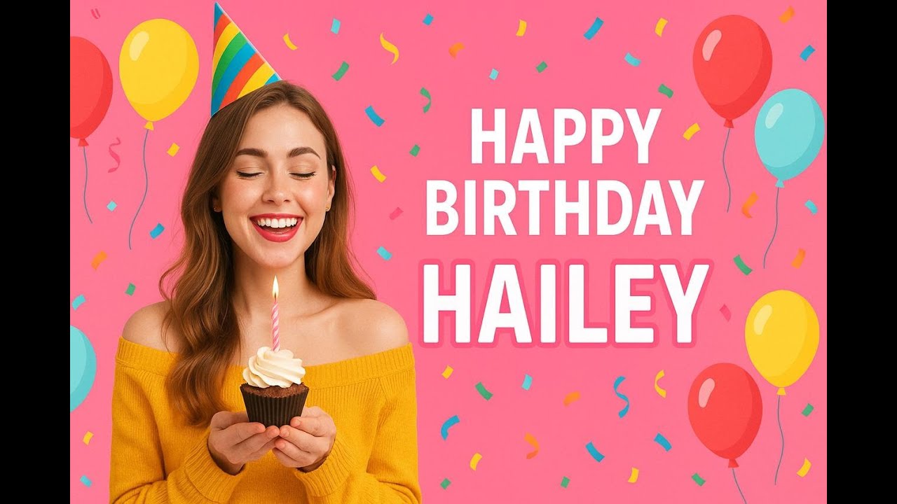 🎂 Happy Birthday Hailey 🎉 | Birthday Song with Name | Cute Cartoon ...