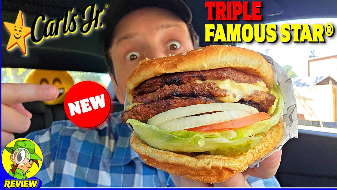Carl's Jr.® Triple Famous Star® Review ⭐💪🍔 The Triples! 🤩 Peep THIS Out! 🕵️‍♂️ - YouTube