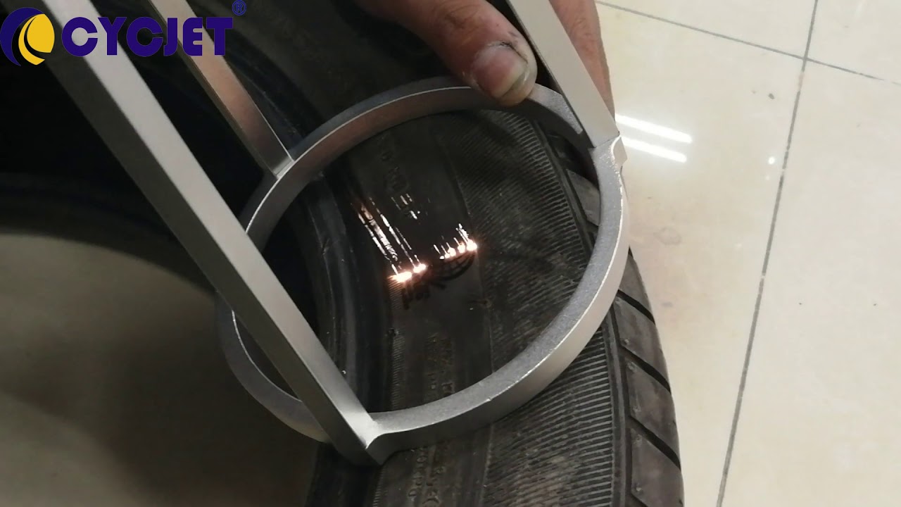 CYCJET Handheld Laser Printer/How to mark logo and QR code on tyre/Tire ...