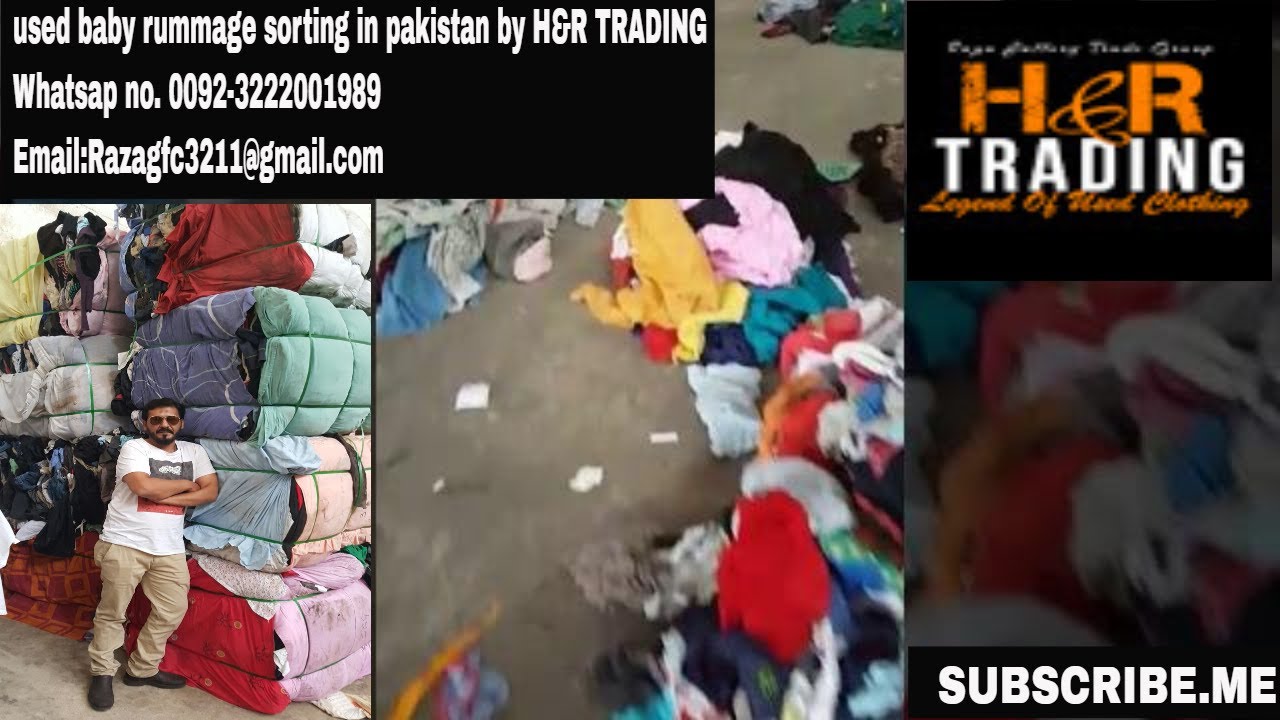 used baby rummage sorting in pakistan by H&R TRADING - YouTube