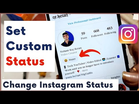 How To Set Status in Instagram | Set CUSTOM STATUS in Instagram | Add ...