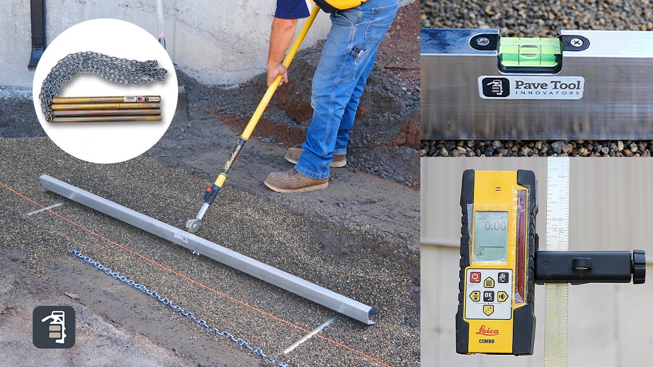 Best Retaining Wall Base Screeding Technique and Tool - YouTube