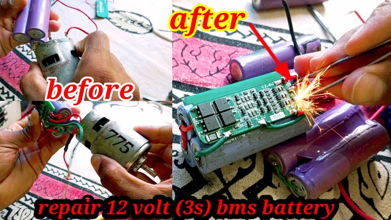 how to repair 3s bms battery | repair 12 volt battery at home ...