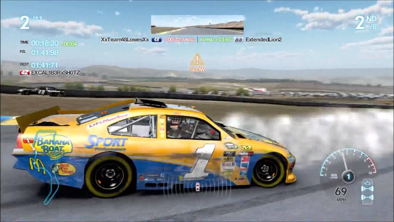 Crazy Crashes on NASCAR The Game: Inside Line 9-14 - YouTube