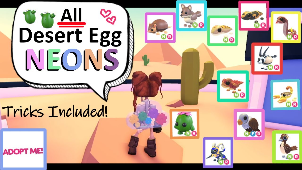 *ALL* NEW DESERT EGG PETS in NEON 🌵 Tricks Included!! Adopt Me (Roblox ...