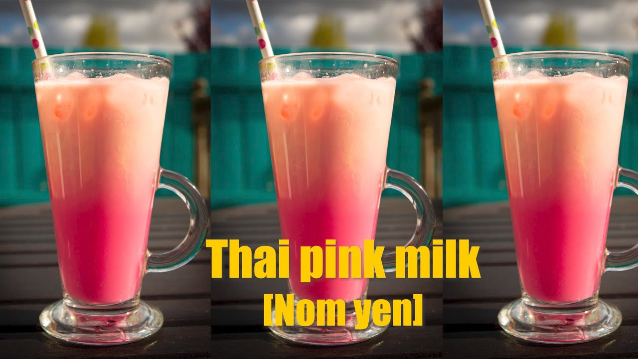 Thai pink milk - Nom Yen - นมเย็น - YouTube