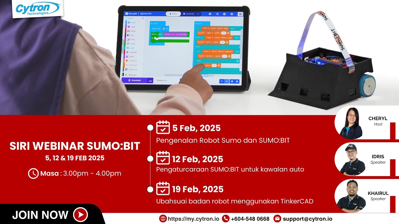 [SIRI WEBINAR SUMO:BIT] #1 Pengenalan robot sumo dan SUMO:BIT - YouTube
