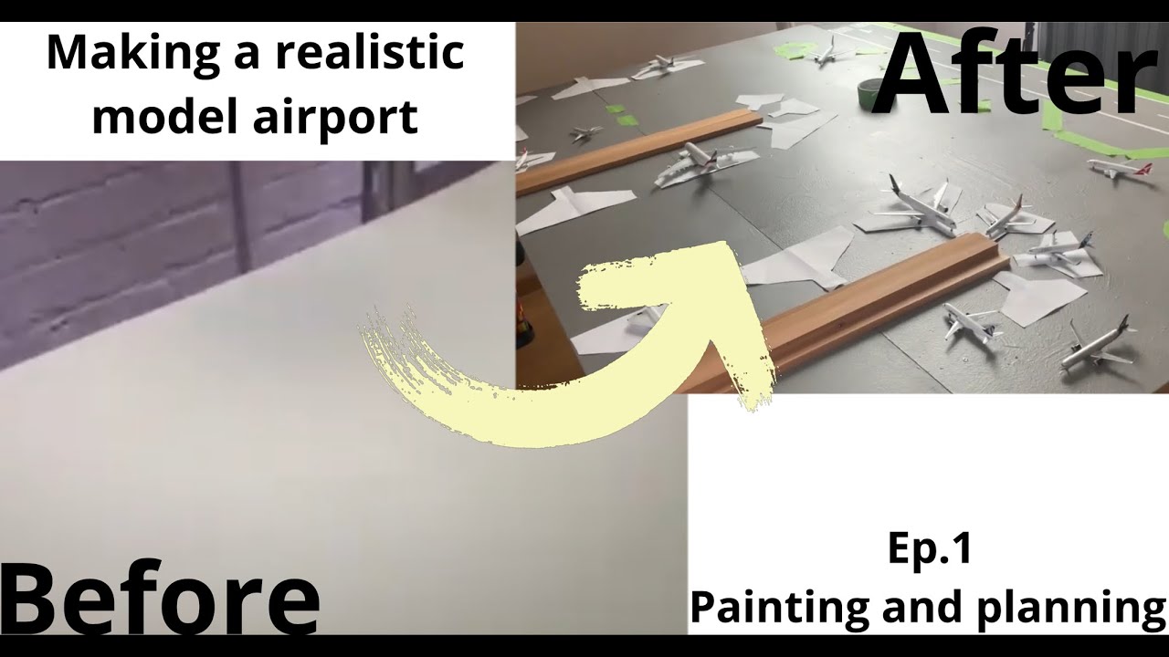Making a realistic model airport ep.1. Painting and planning - YouTube