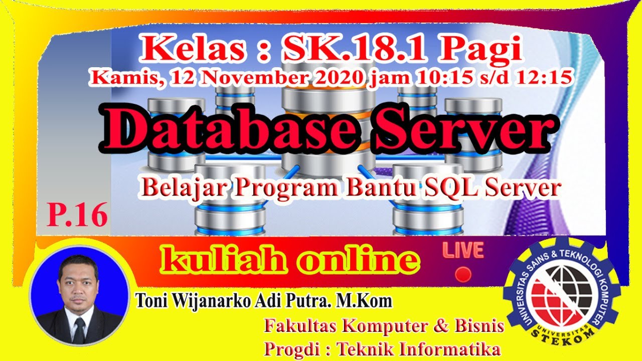 Belajar Program Bantu SQL Server, Kuliah online Termurah di semarang ...