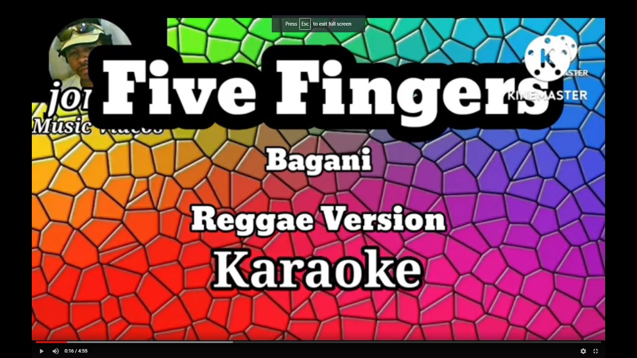 Five Fingers - Bagani || Karaoke || Reggae version - YouTube