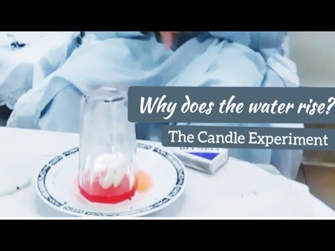 Wao! why does water rise when burning candle is covered with a glass ...