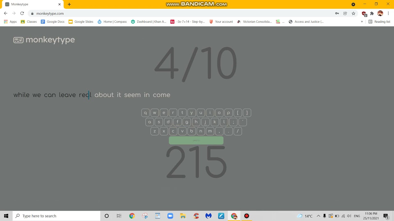 240wpm monkeytype 10 word burst - YouTube