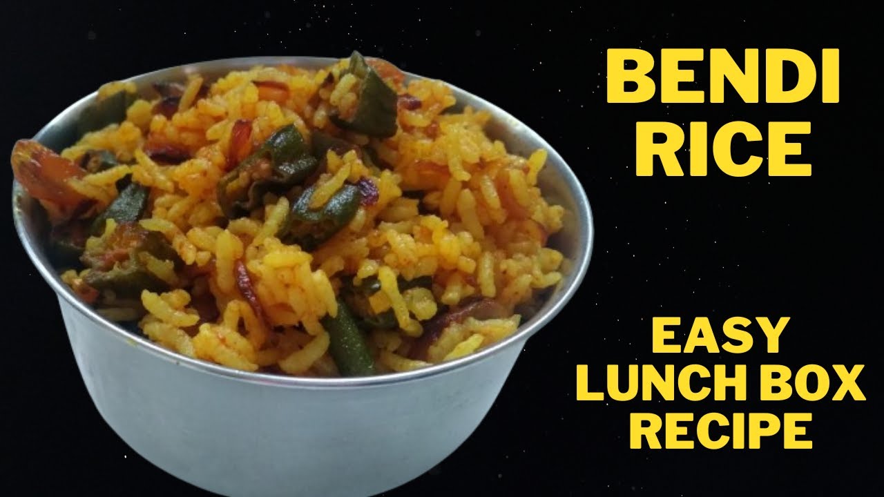Bendi rice II Lunch Box recipes II How to make Bhindi rice II Bendakaya ...