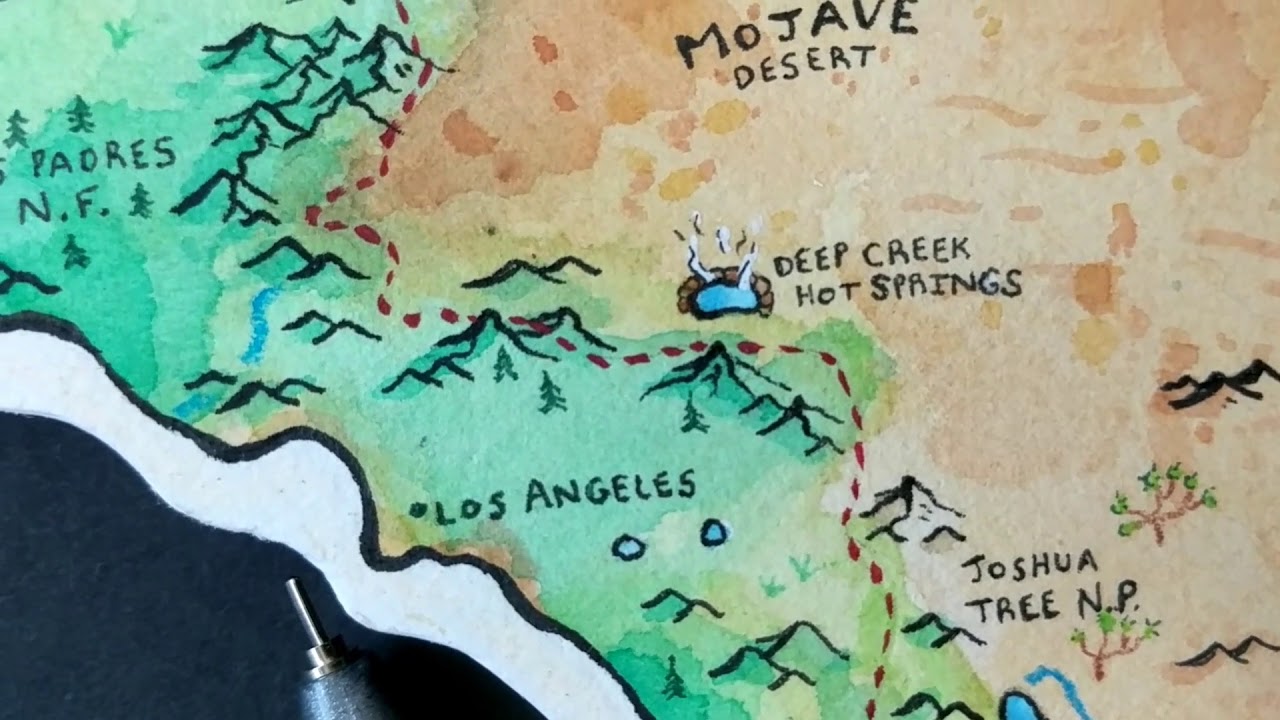 The Pacific Crest Trail, an illustrated map - YouTube