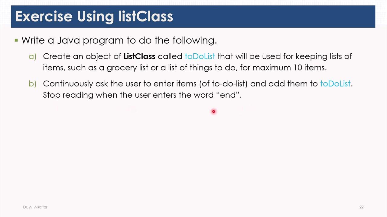 Lecture 95 - Chapter 7 - Array Wrapped in a Class - Array 1d - ITCS113 - YouTube