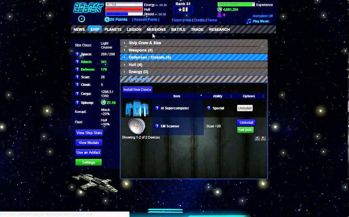 Galaxy Legion (Facebook) Gameplay Part 24 - YouTube