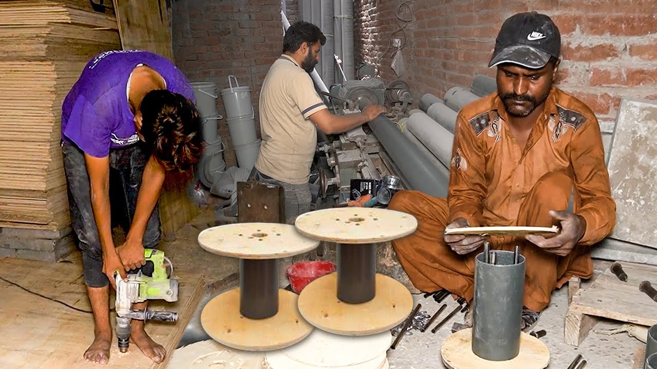 Amazing Working Skills in Wooden Cable Reels Making - YouTube